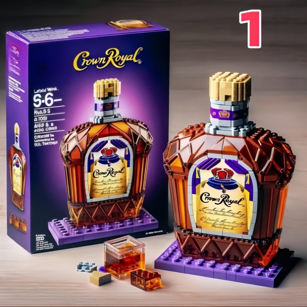 Whiskey Bottle Building Blocks Ornament Set High-End Simulation Wine ...